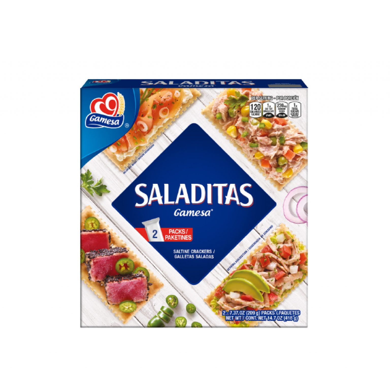 GAMESA SALADITAS SALTINES 12/14.7oz - Importmex