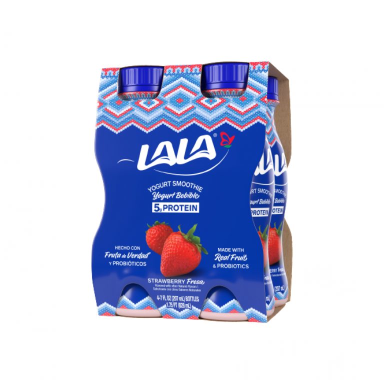LALA DRINK STRAWBERRY 4-4PK/7OZ.** - Importmex