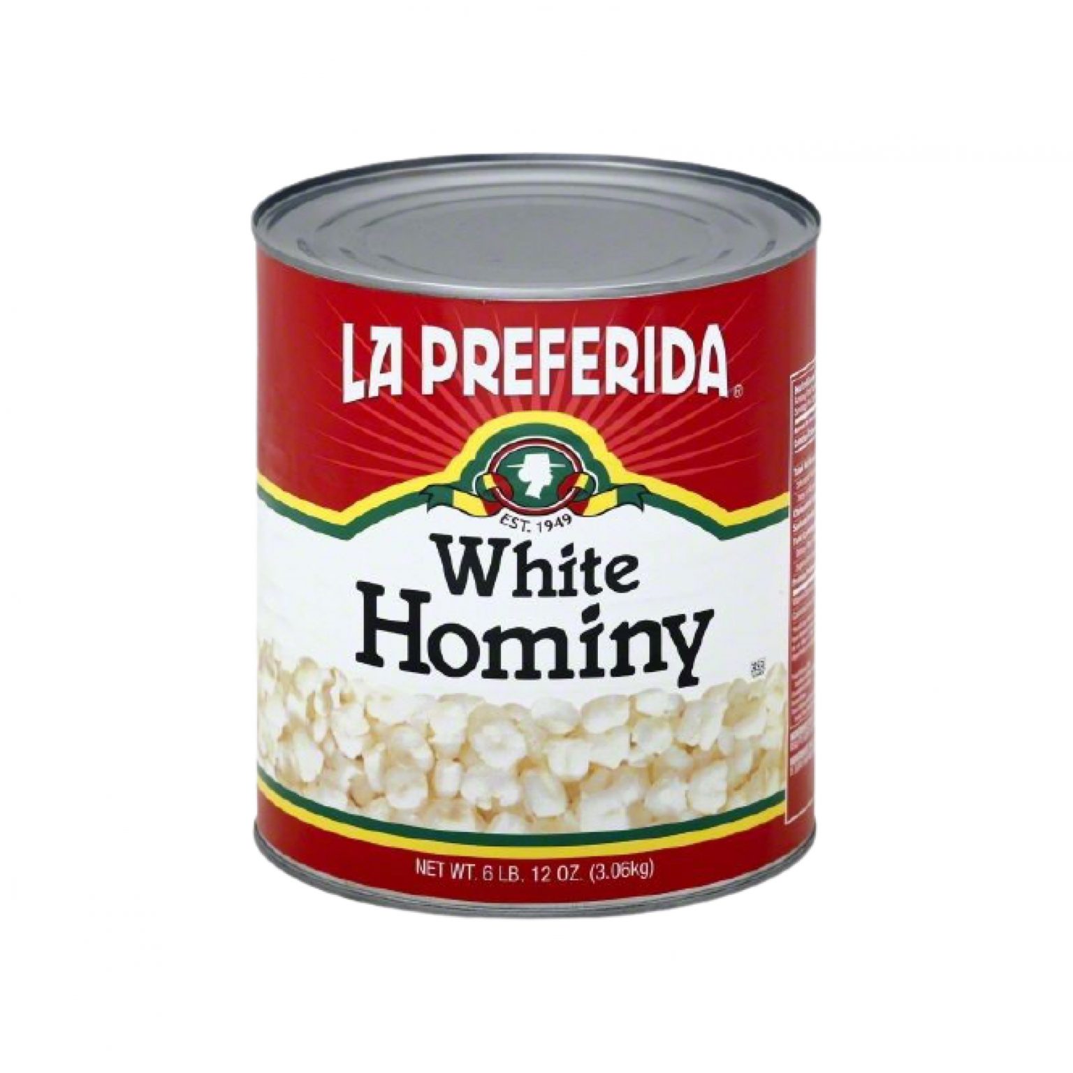 LA PREFERIDA WHITE HOMINY 6/#10 - Importmex